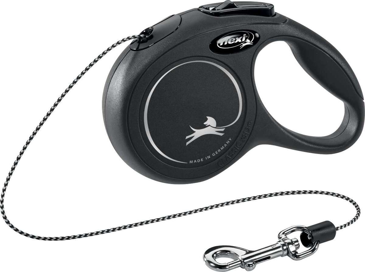 Køb Flexi hundesnor New Classic snor XS, 3M, 8KG - sort med24.dk