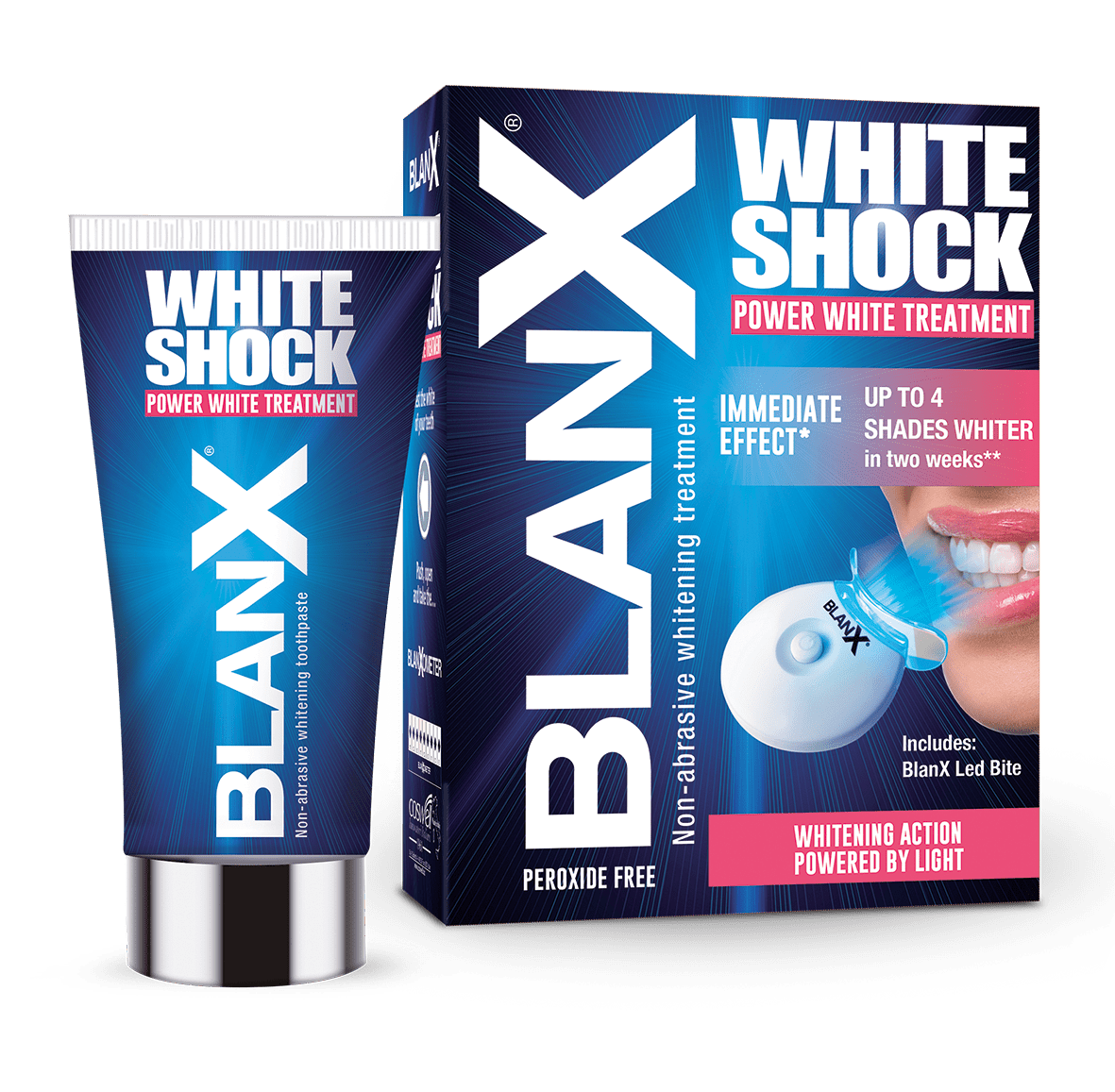 Blanx White Shock Power White Treatment Tandpasta + LED Bite