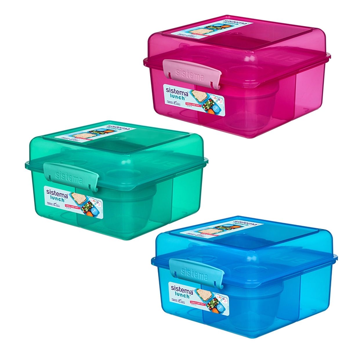 Sistema Lunch Cube Max with Youghurt Pot 2L - Med24.dk