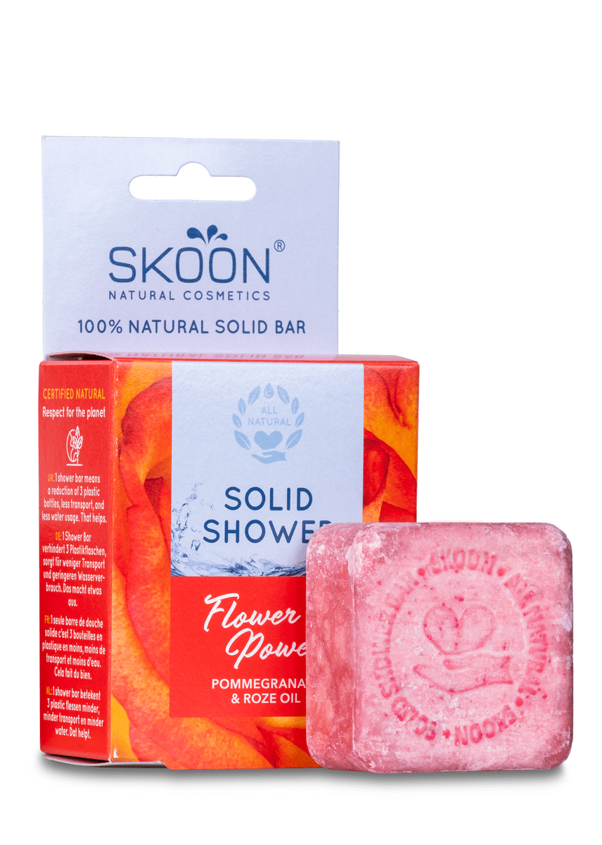 Køb Skoon Solid Shower Flower Power - 90 g. I Med24.dk