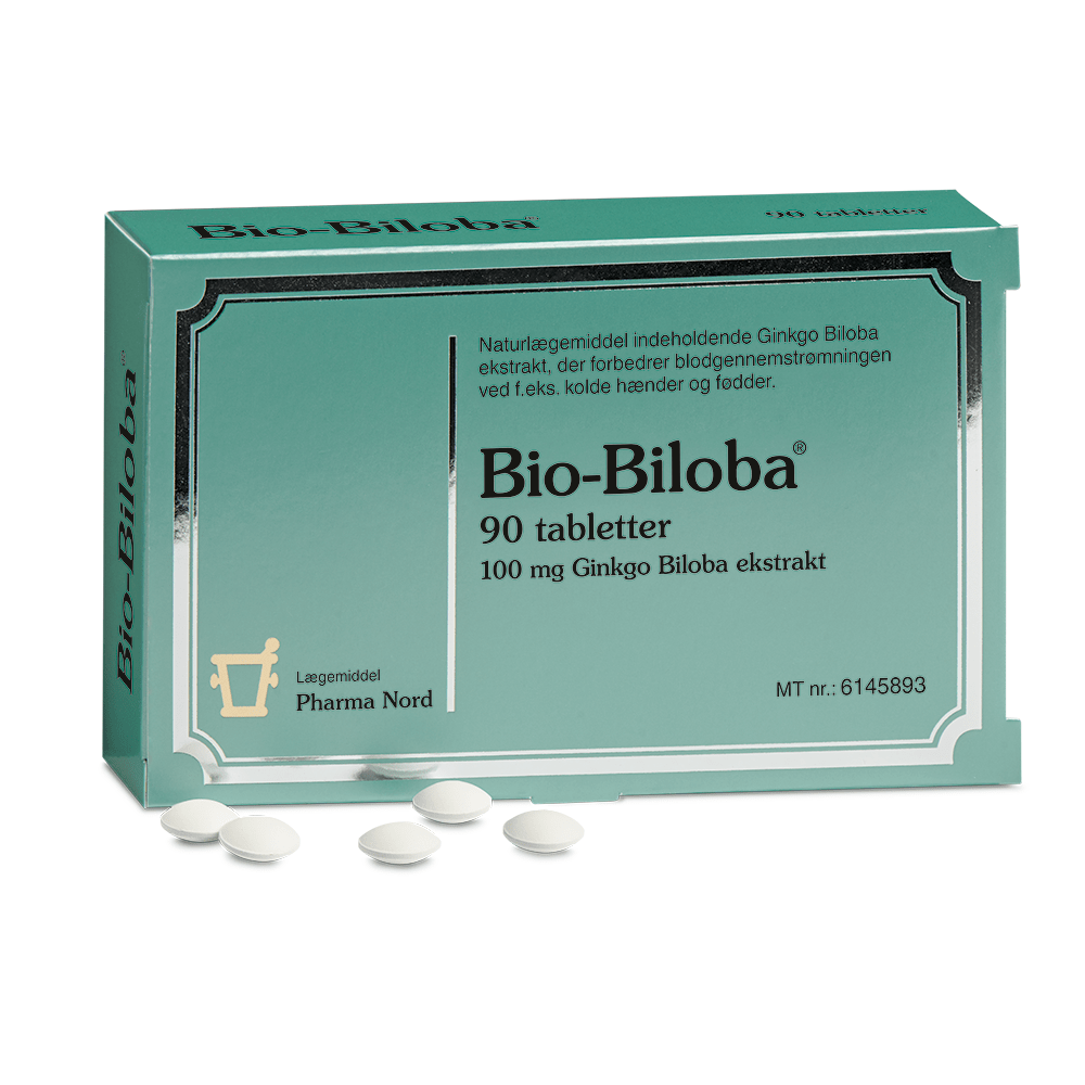 Køb Bio-Biloba 100 mg - 90 tabl. - billigt hos Med24.dk