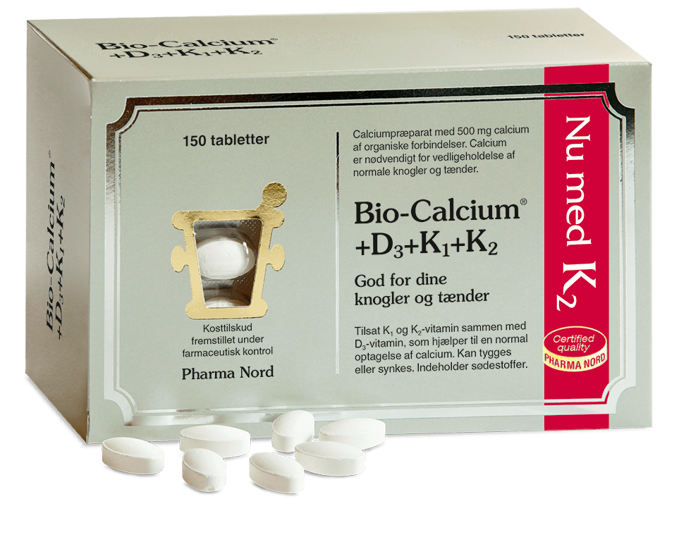 Køb Bio-Calcium+D3+K1+K2 - 150 tabl. billigt hos Med24.dk