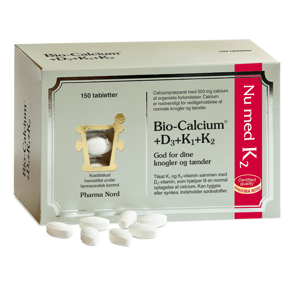 Køb Bio-Calcium+D3+K1+K2 - 150 tabl. billigt hos Med24.dk