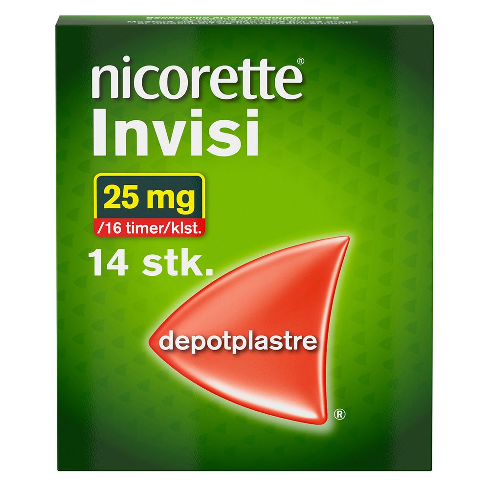 Køb Nicorette Nikotin Invisi Plaster - 25mg/16t - 14 stk. hos Med24.dk