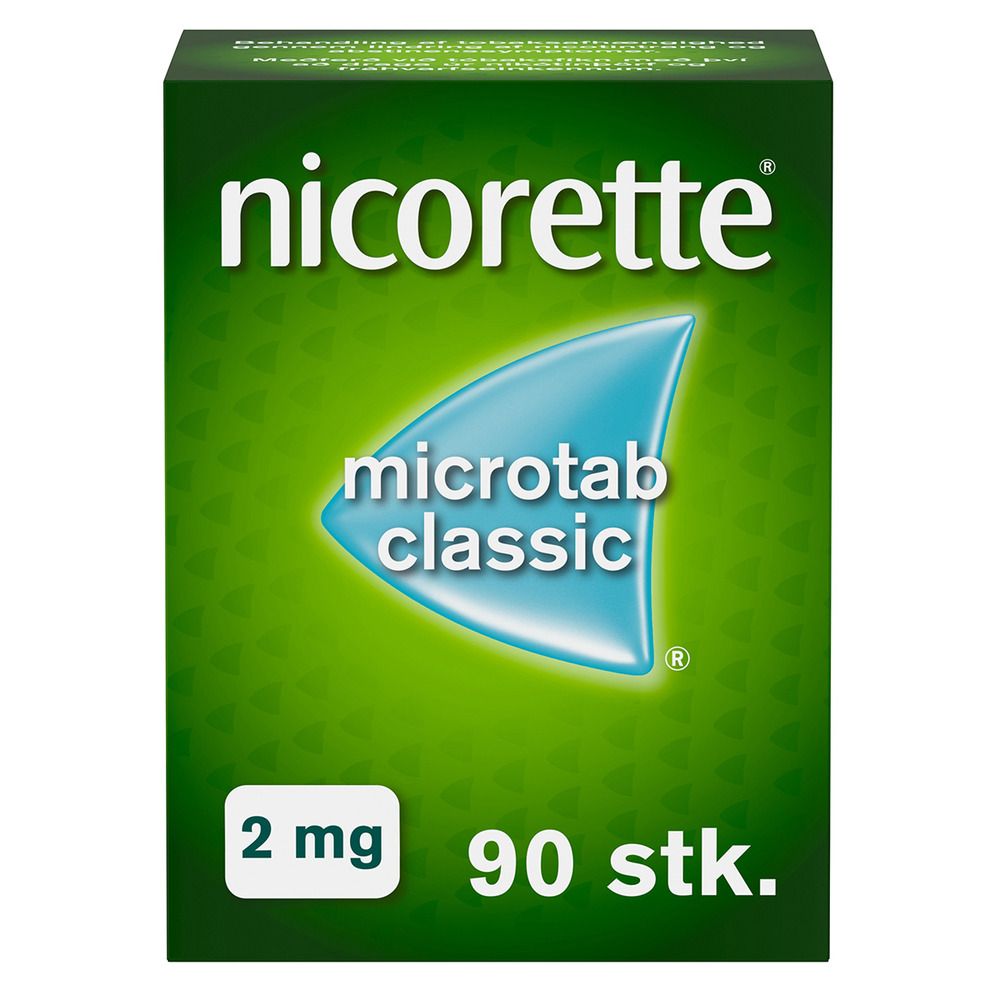 Køb Nicorette Microtab Classic 2 mg - 90 stk. hos Med24.dk