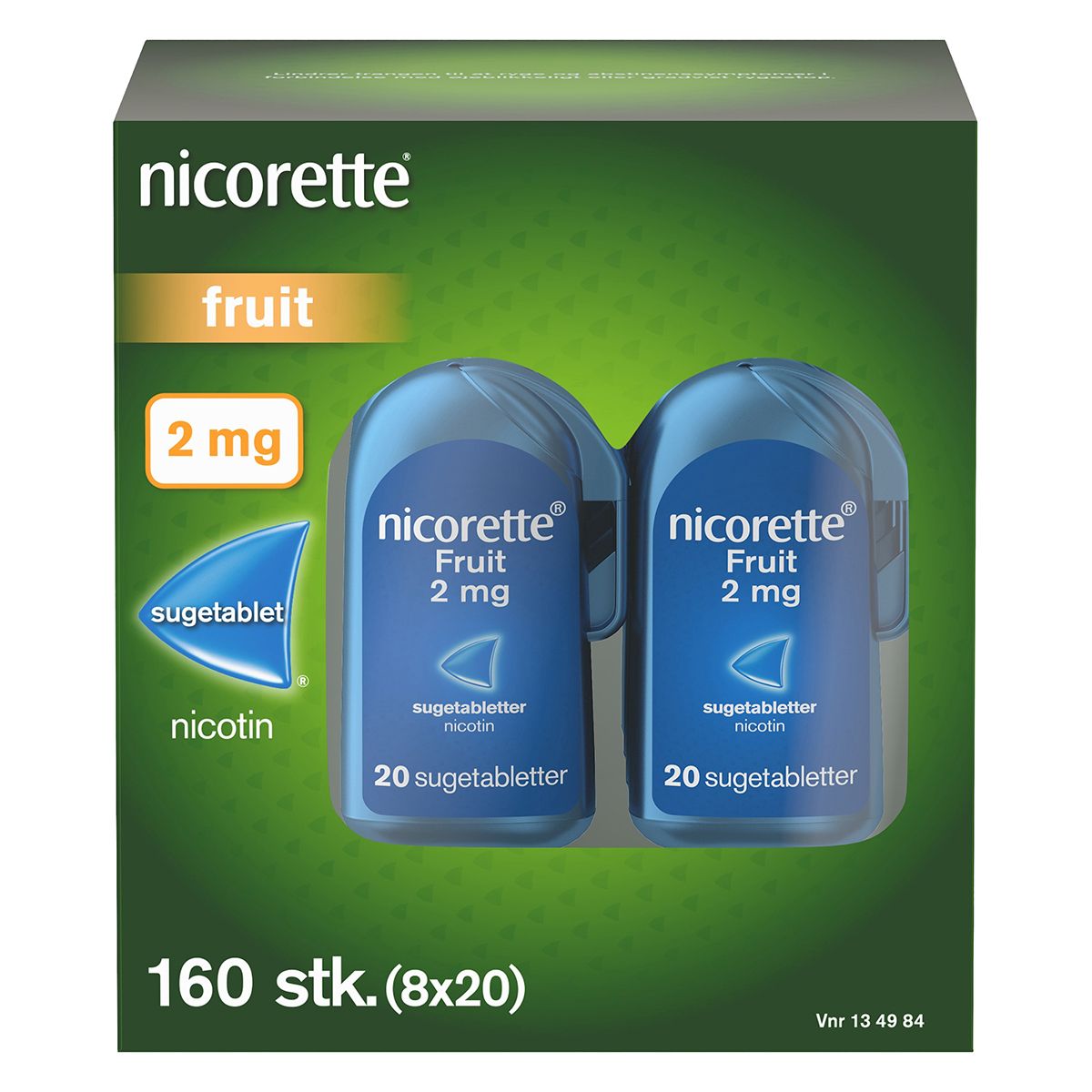 Køb Nicorette Fruit 2 mg - 160 sugetabl. hos Med24.dk