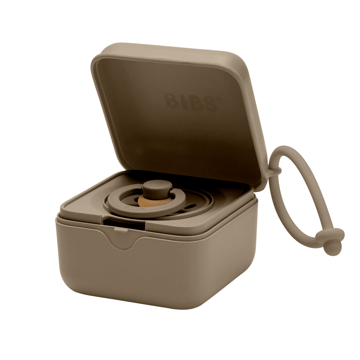 Køb BIBS Pacifier Box - Dark Oak billigt hos Med24.dk