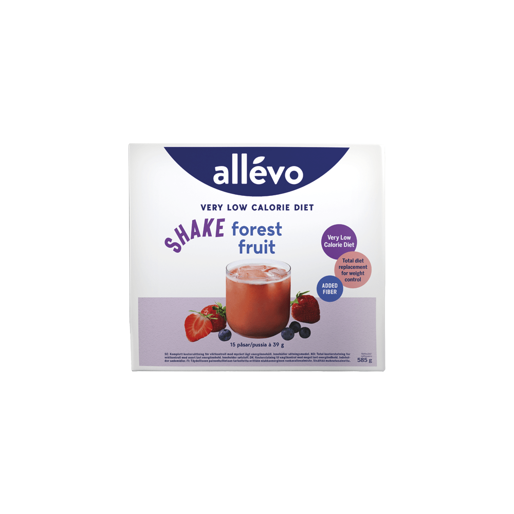 Køb Allévo VLCD Shake Forest Fruit - 15x39 g hos Med24.dk