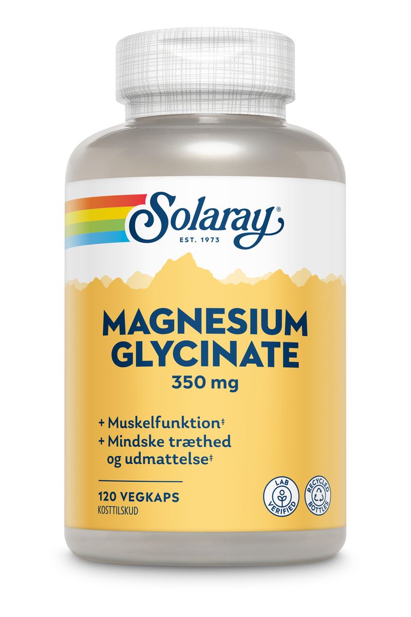 Køb Solaray Magnesium Glycinate - 120 kaps. hos Med24.dk