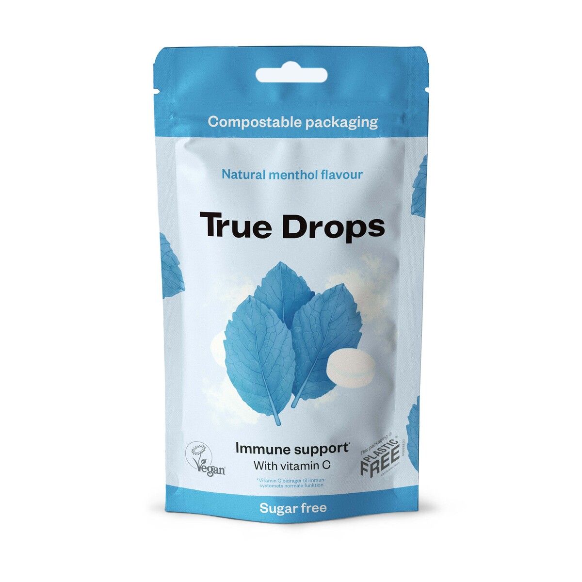Køb True Drops Halspastiller Menthol - 70 g billigt hos Med24.dk