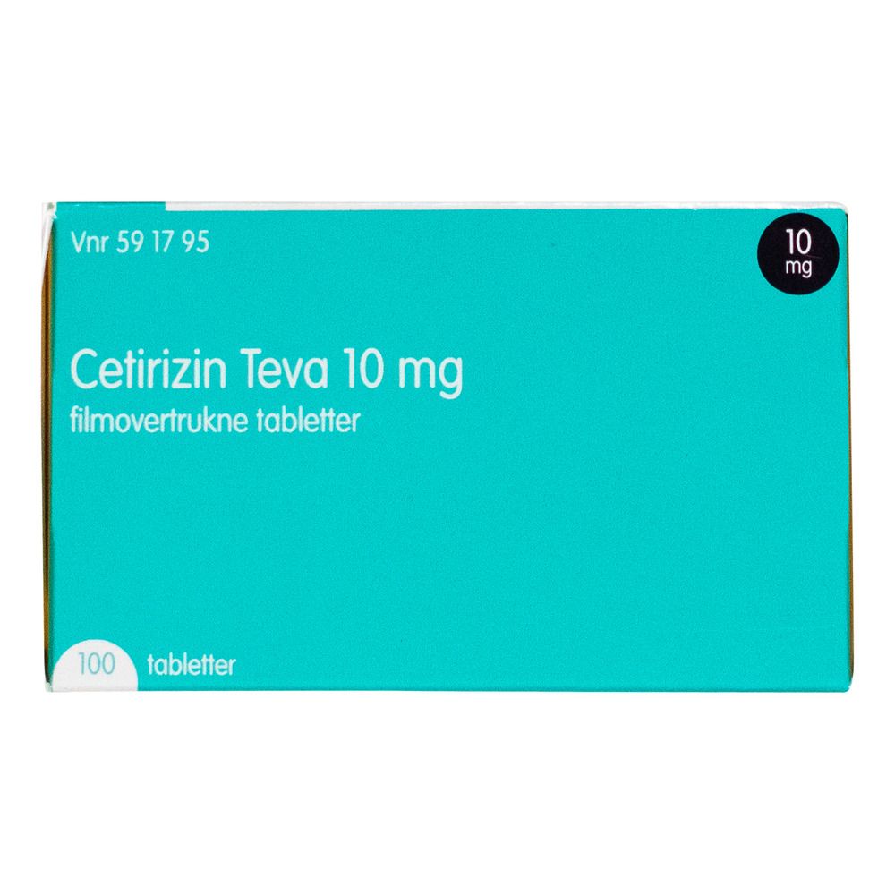 Cetirizin Teva 10 mg - 100 tabletter - Med24.dk