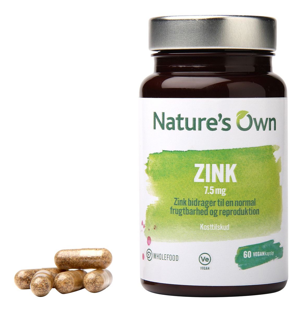 Køb Nature's Own Zink - 60 kaps. billigt hos Med24.dk