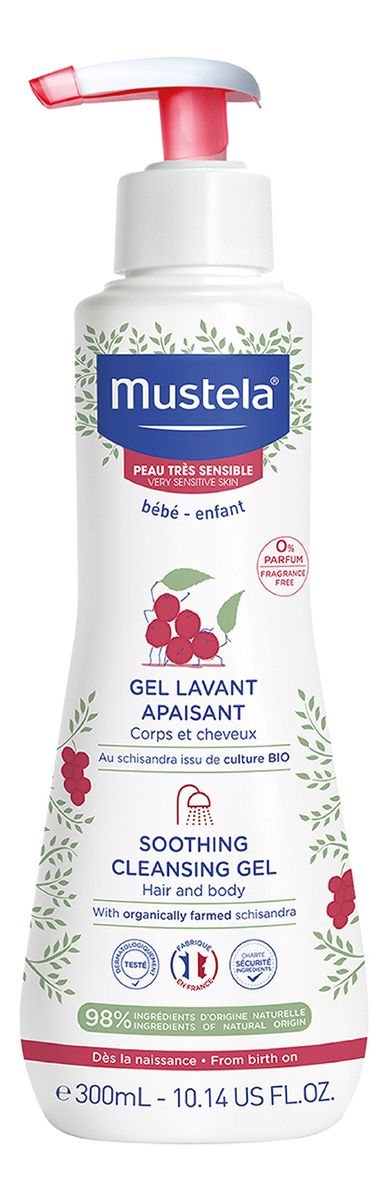 Køb Mustela Soothing Cleansing Gel - 300 ml. hos Med24.dk