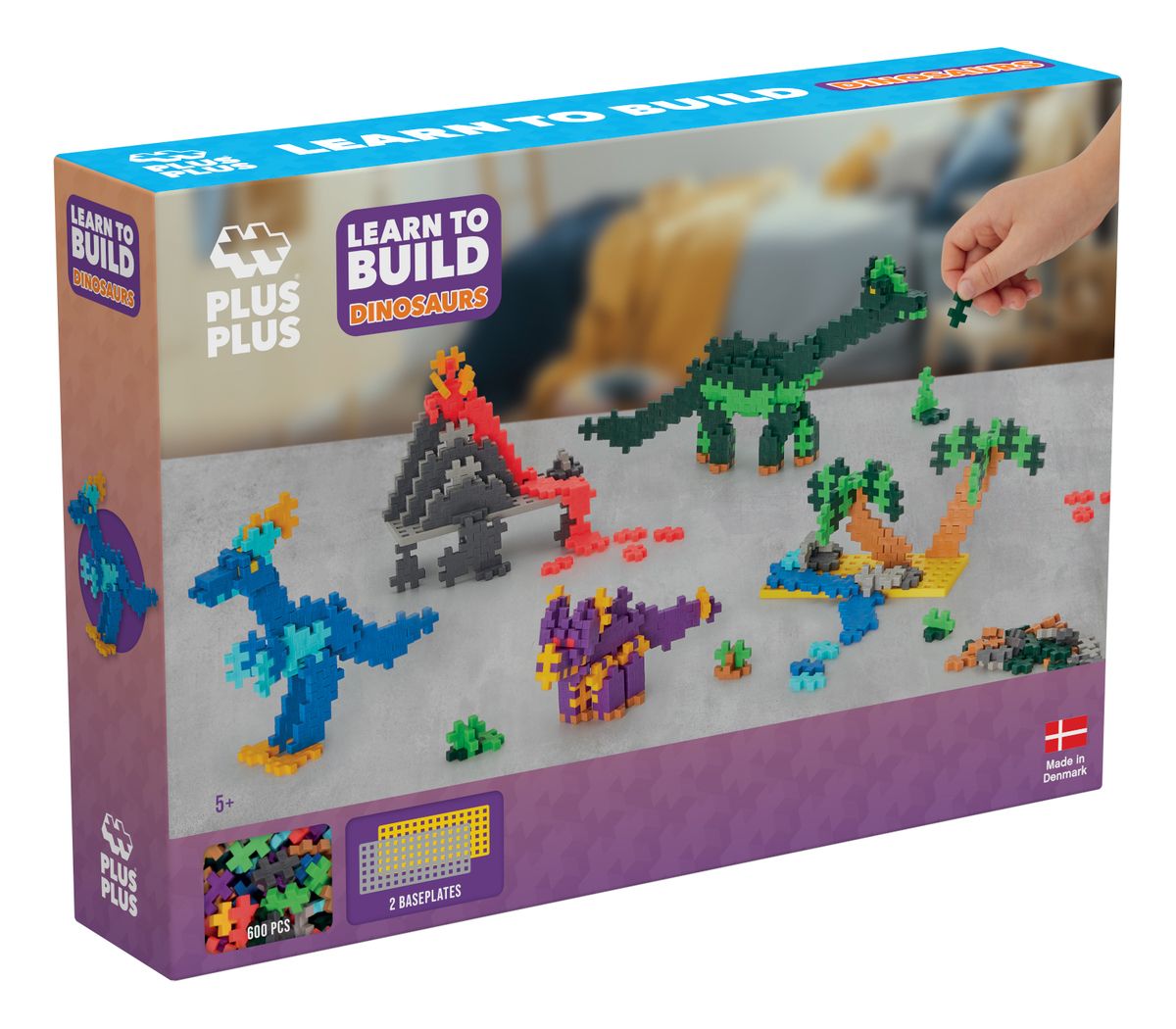 Plus-Plus Learn To Build Dinosaurs - 600 stk.I Med24.dk