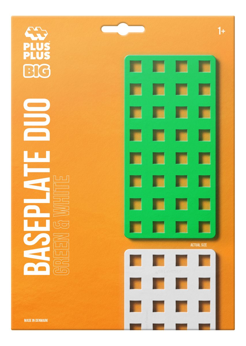 Køb Plus-Plus BIG Baseplate White/Green - 2 stk. hos Med24.dk