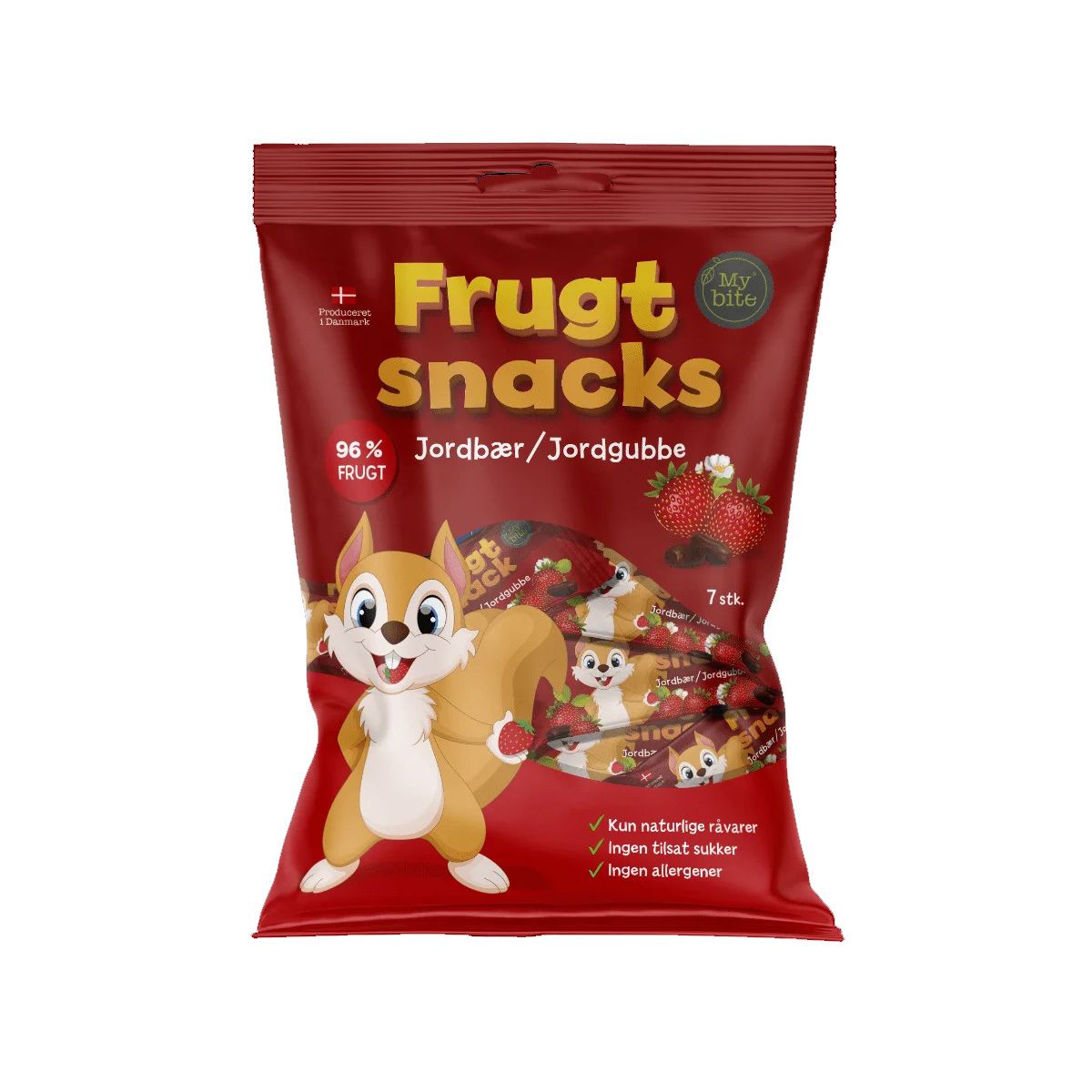 Nordthy Frugt Snacks Jordbær - 7 stk. - Med24.dk