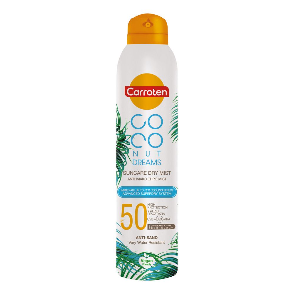 Køb Carroten Dry Mist SPF50 Coconut Dreams - 200 ml | Med24.dk