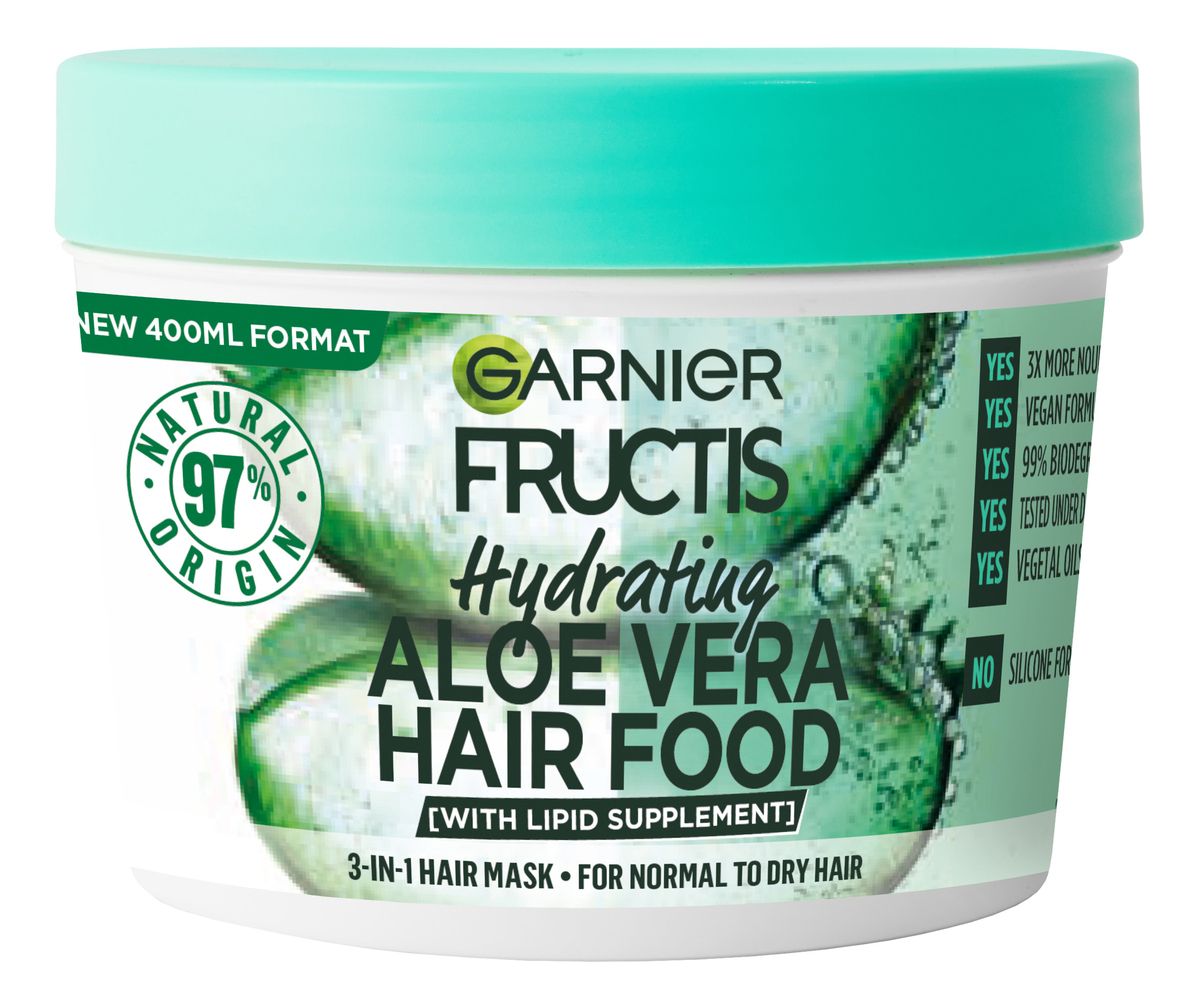 Garnier Fructis Hair Food Aloe Vera Mask - 400 ml. | Med24.dk