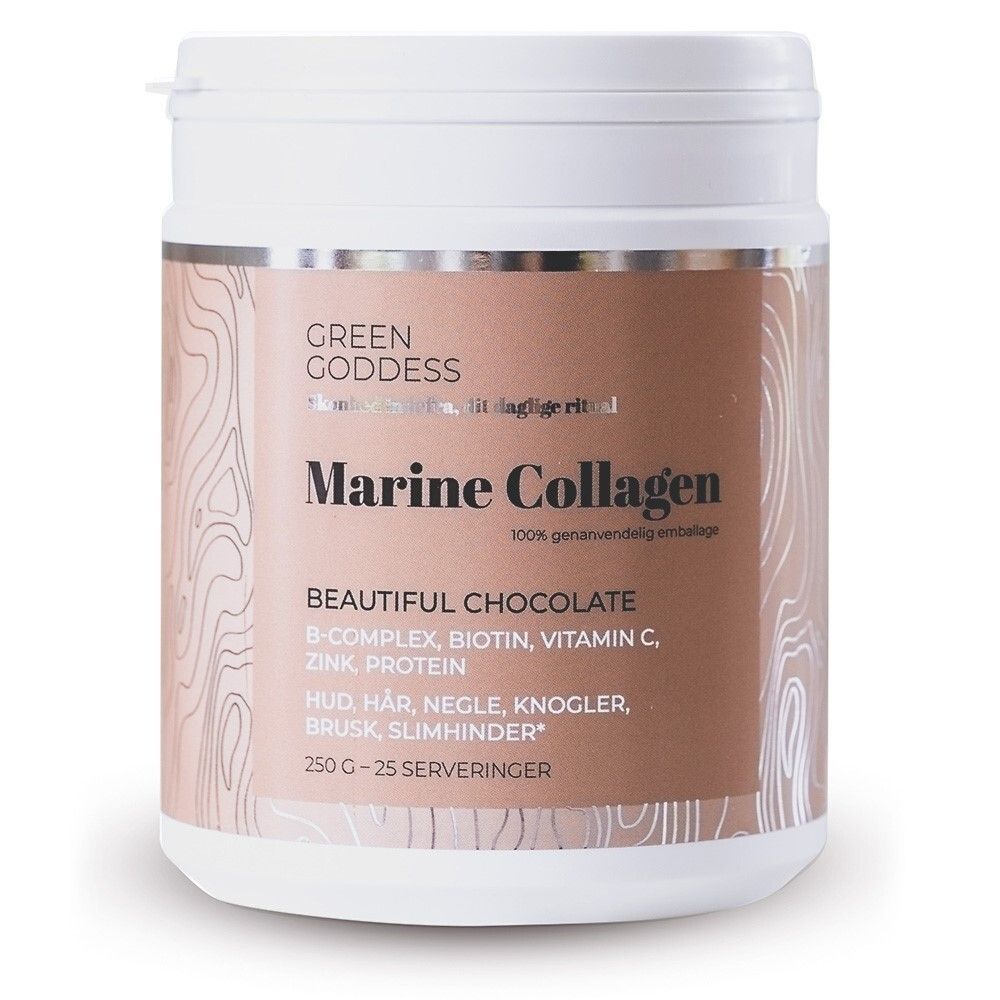 Green Goddess Collagen Chocolate B-complex, C-vitamin og zink - 250 g