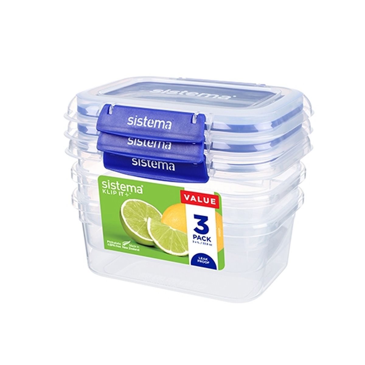 Køb Sistema Klip It Plus 1 L - 3 pack hos Med24.dk