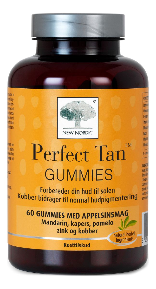 Køb New Nordic Perfect tan Gummies - 60 stk. billigt hos Med24.dk