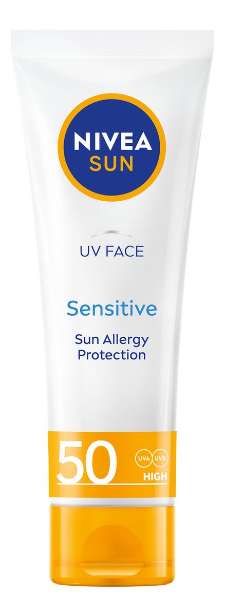 Nivea Sun Face Cream UV Sensitive SPF 50 - 50 ml. | Med24.dk