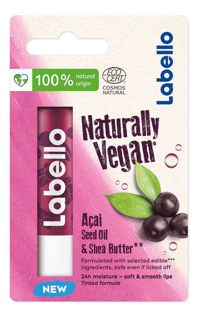 Labello Naturally Vegan Acai Seed Oil & Shea Butter | Med24.dk