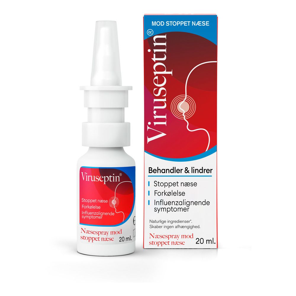 Køb Viruseptin® næsespray mod stoppet næse - 20 ml. hos Med24.dk
