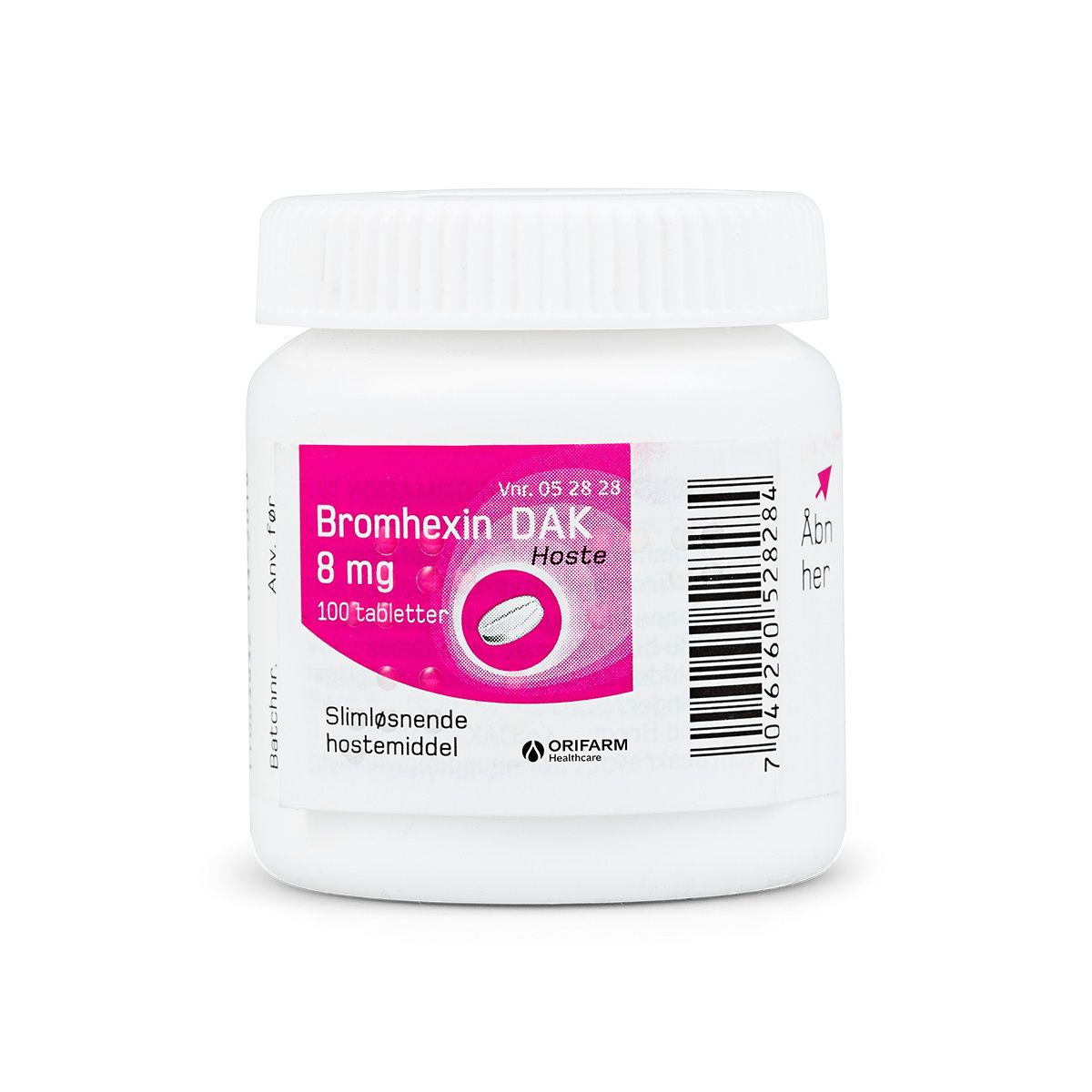 Bromhexin 8mg - 100 tabletter - Med24.dk