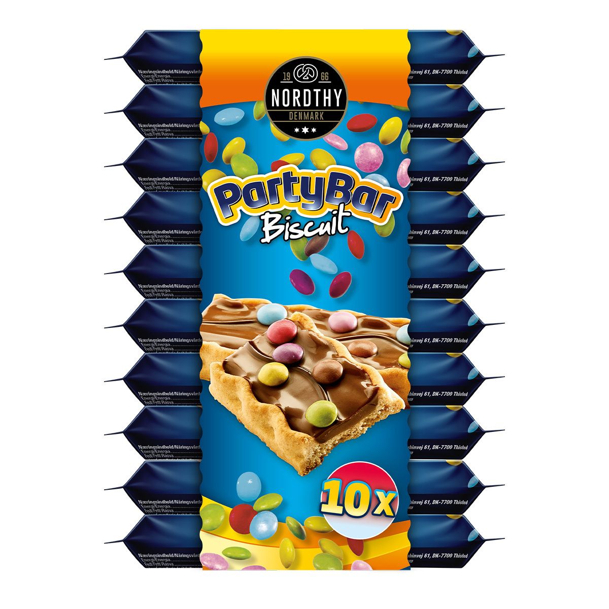 Nordthy Partybars Biscuit - 10 stk - Med24.dk