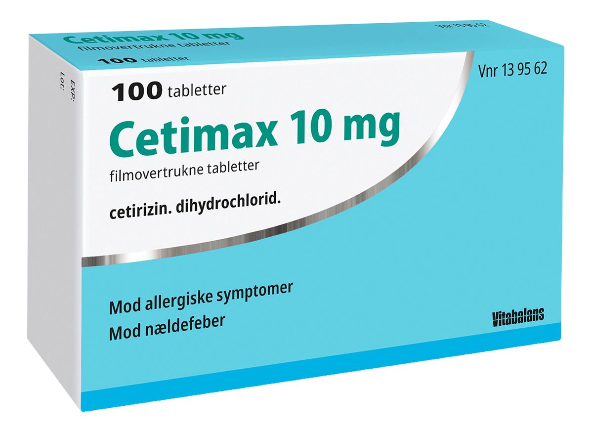 Køb Cetimax 10 mg - 100 tabl. billigt hos Med24.dk