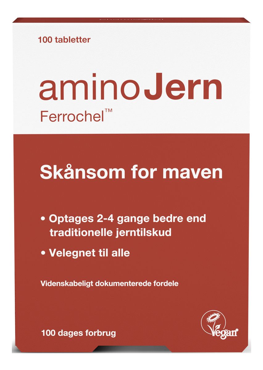 Køb AminoJern - 100 tabl. - billigt hos Med24.dk