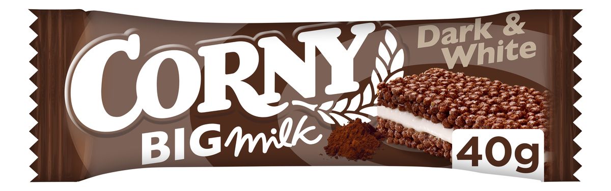 Køb Corny Big Milk Sandwich Dark / White - 40 g billigt hos Med24.dk