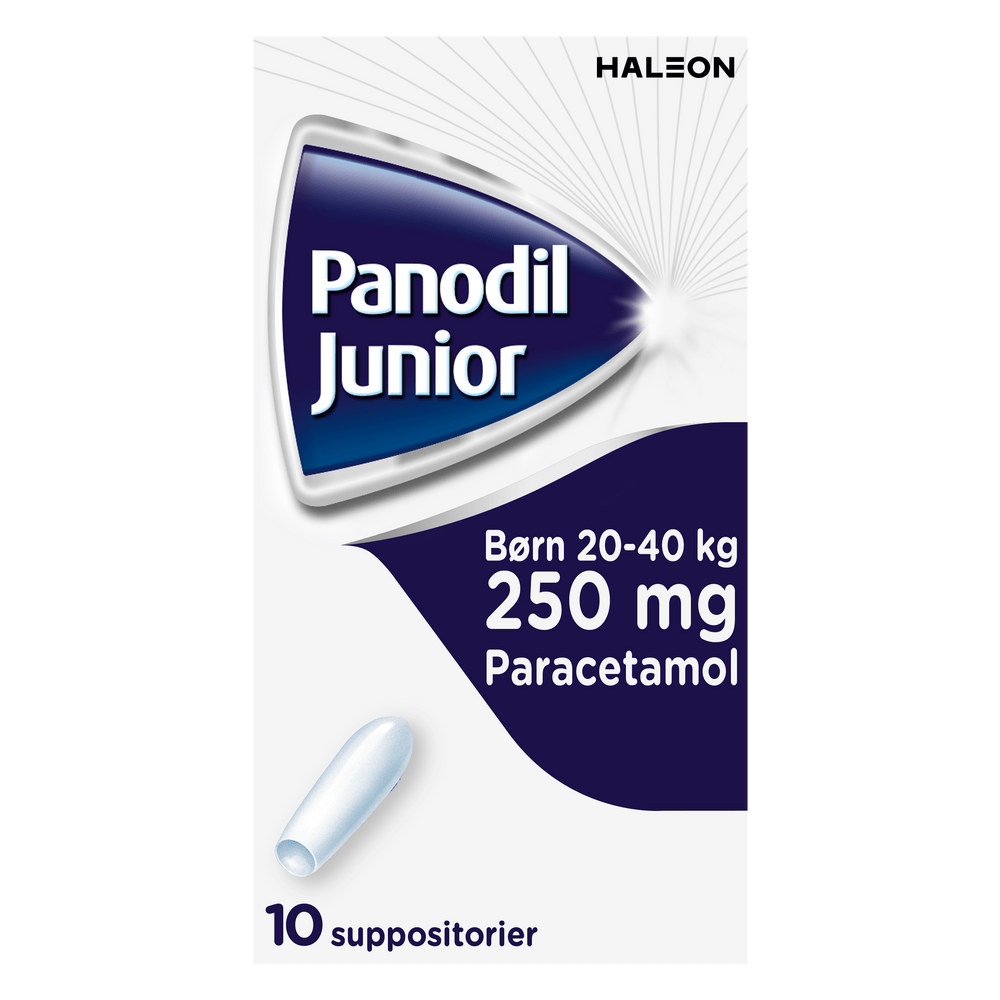 Panodil Junior 250 mg - 10 suppositorier - Med24.dk