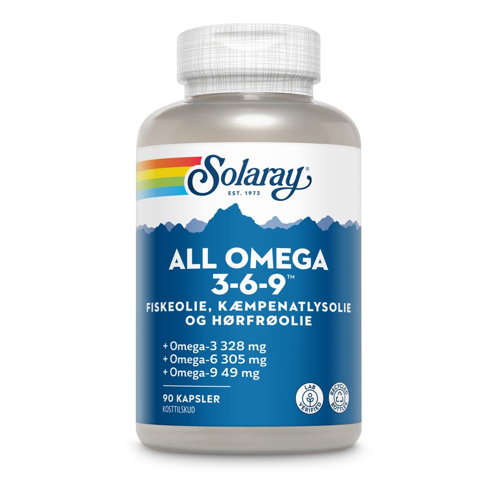 Køb Solaray All Omega 3-6-9 - 90 kaps. hos Med24.dk