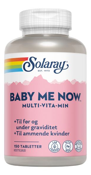 Køb Solaray Baby-Me-Now - 150 tabl. hos Med24.dk