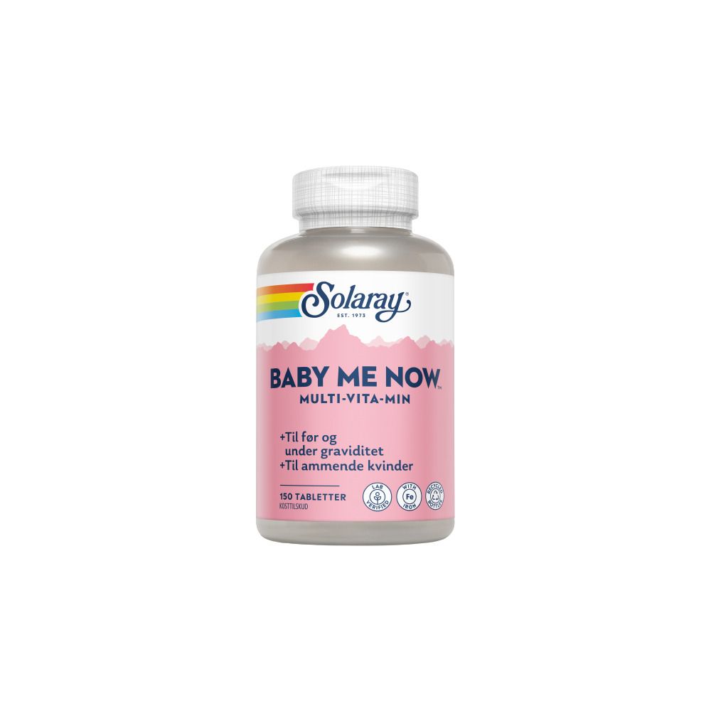 Køb Solaray Baby-Me-Now - 150 tabl. hos Med24.dk