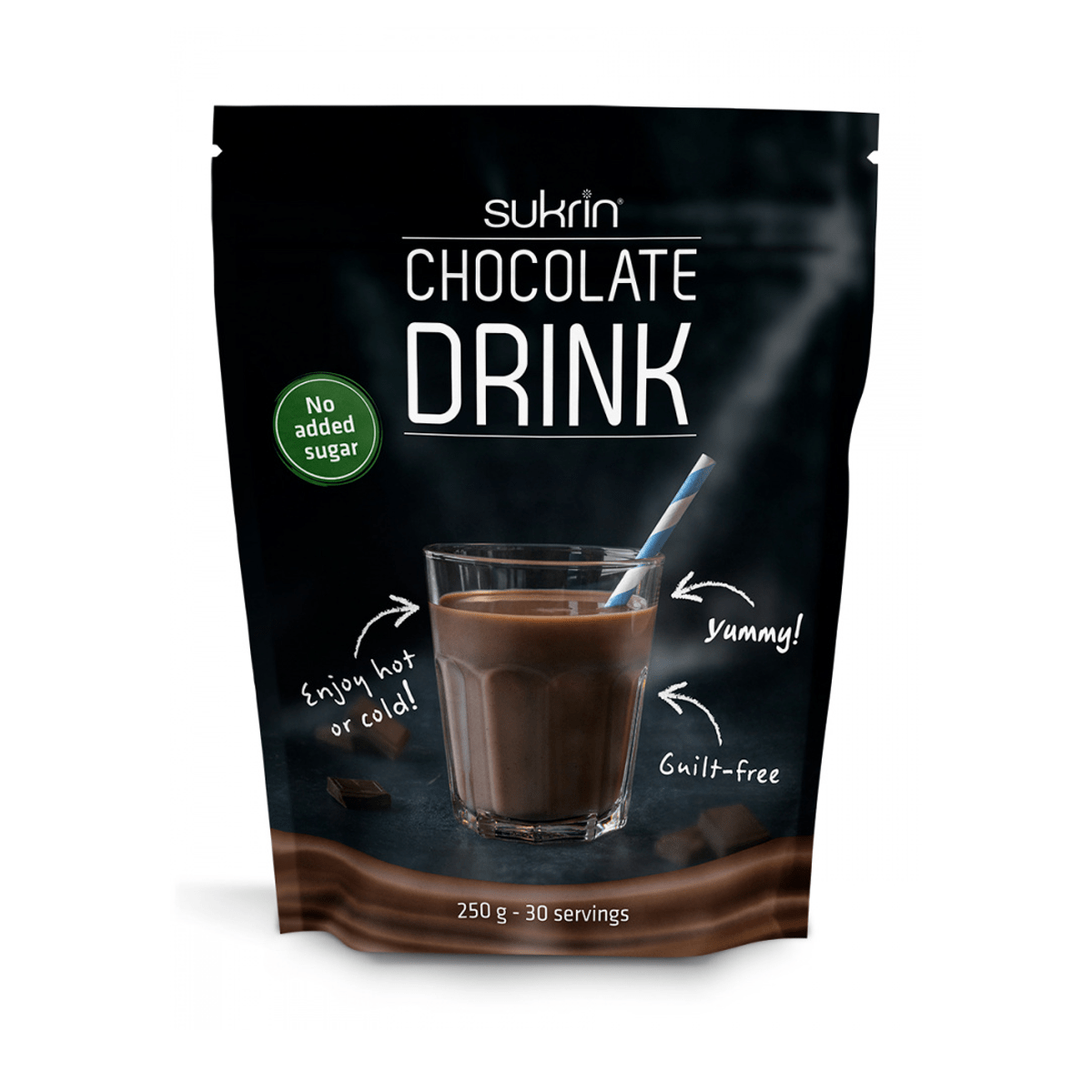 Sukrin Chocolate Drink - 250 g - Med24.dk