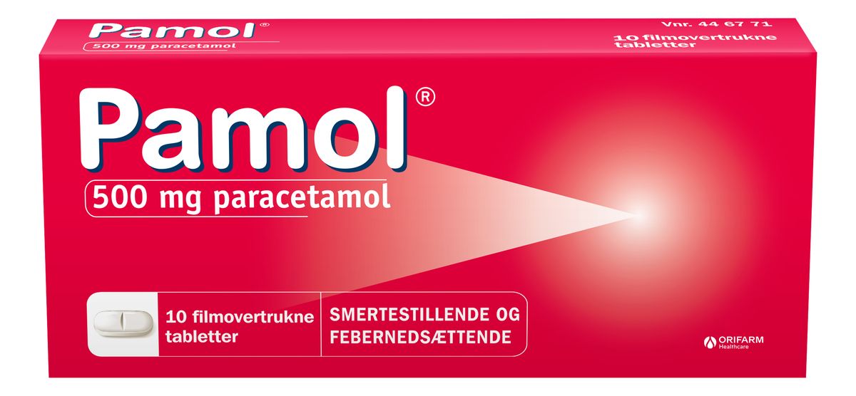 Pamol 500 mg | 10 tabletter | Køb hos Med24.dk