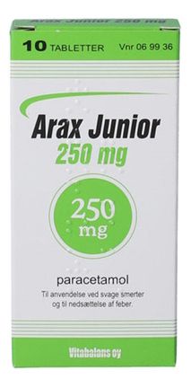 Arax Junior 250 mg - 10 tabletter - Køb hos Med24.dk