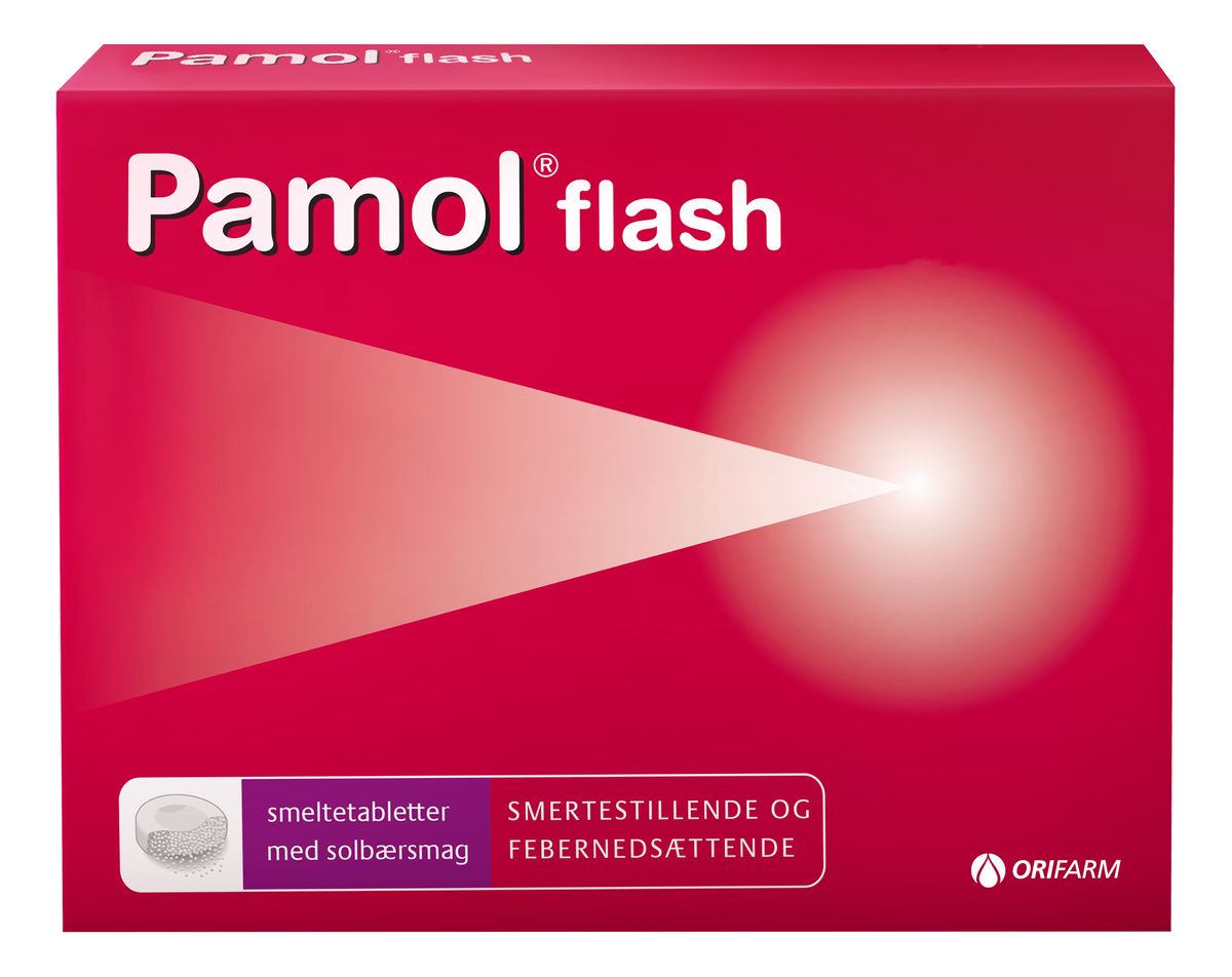 Pamol Flash 500 mg | 8 stk. smeltetabletter | Køb hos Med24.dk