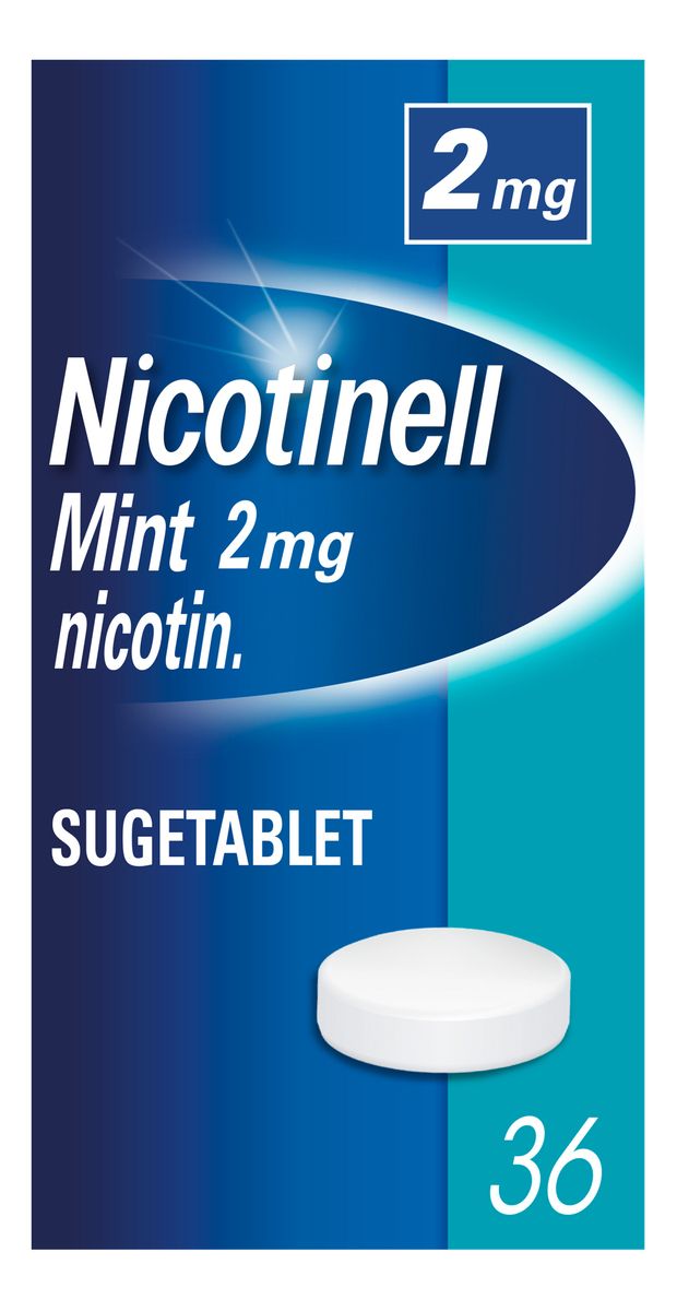 Køb Nicotinell Mint Sugetabletter 2 mg - 36 stk. hos Med24.dk