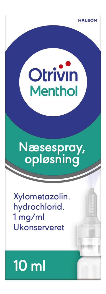 Køb Otrivin Menthol Ukonserveret Næsespray 1 mg/ml - 10 ml.