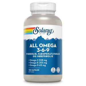Køb Solaray All Omega 3-6-9 - 180 kaps. billigt hos Med24.dk