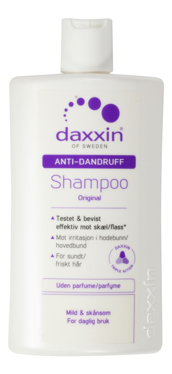 Køb Daxxin Anti-Skæl shampoo u/parfume - 250 ml. billigt hos Med24.dk
