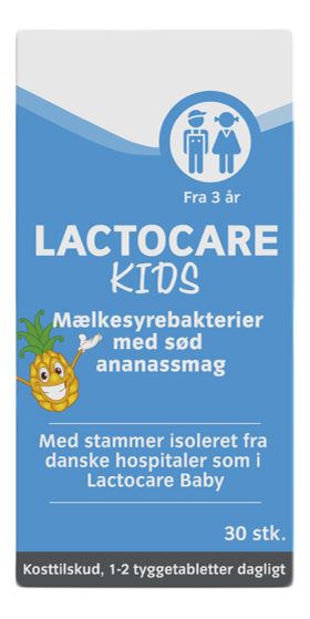 Køb Lactocare Kids - 30 tyggetabletter billigt hos Med24.dk