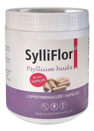 Køb Sylliflor Psyllium husks loppefrøskaller - 500 kaps. hos Med24.dk