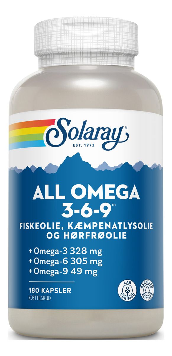 Køb Solaray All Omega 3-6-9 - 180 kaps. billigt hos Med24.dk
