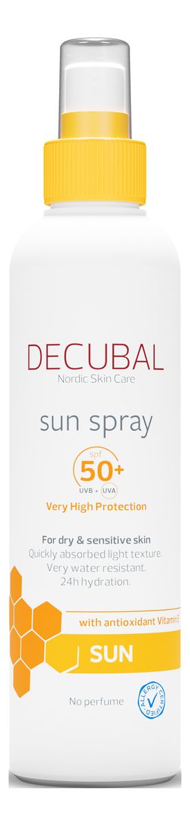 Køb Decubal Sun Spray SPF 50+ - 180 ml. hos Med24.dk