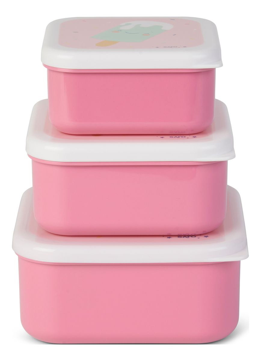 Køb SARO BABY Madkassesæt - Pink - 3 stk. billigt hos Med24.dk
